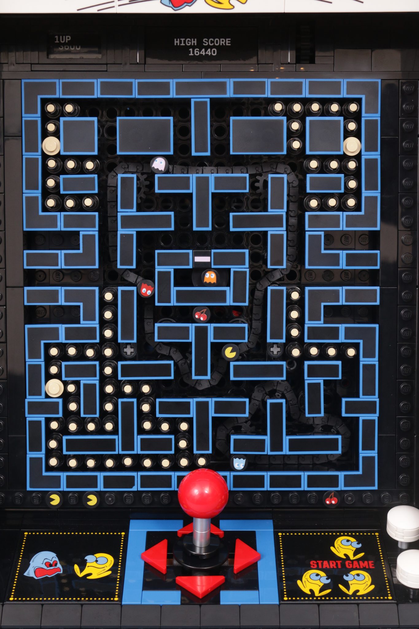 We rebuilt LEGO Icons 10323 PAC-MAN Arcade, and…