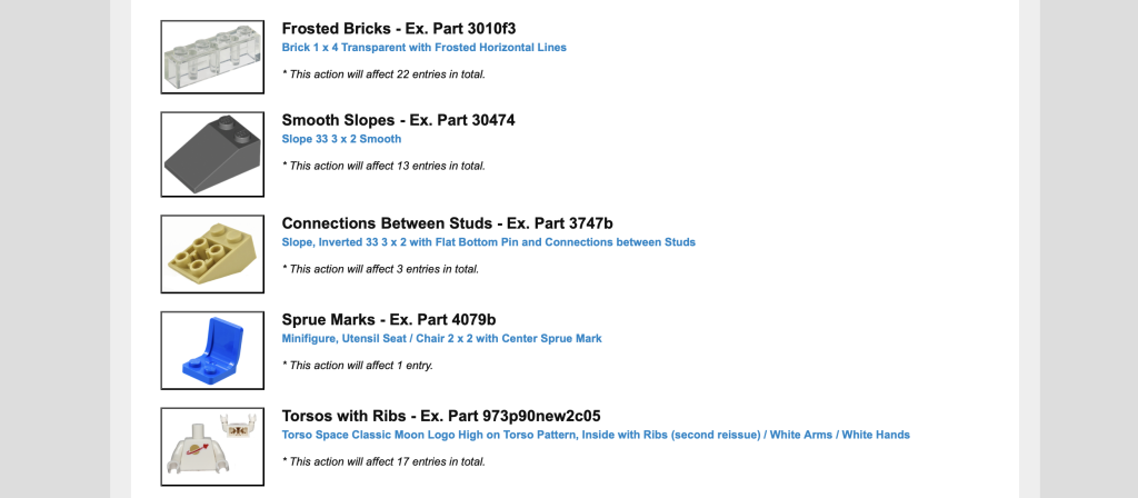BrickLink is merging LEGO part listings, and fans aren’t happy
