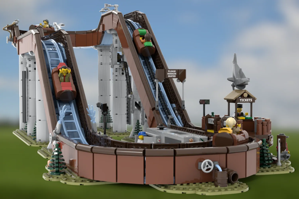 Motorlu log flume LEGO-da ikinci gəzinti edir Ideas nəzərdən