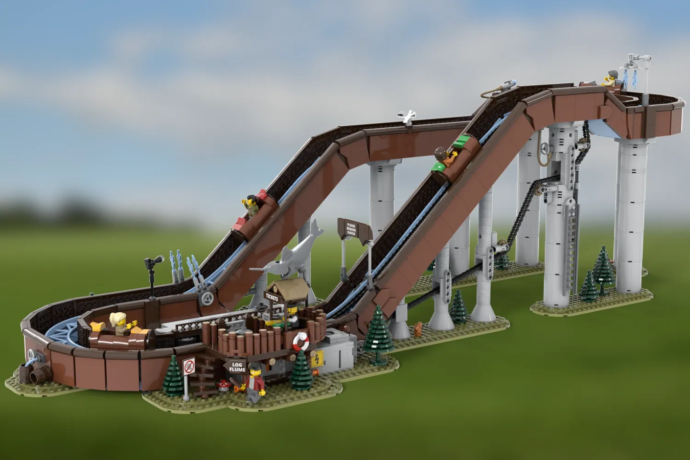 Motorised log flume takes a second ride at the LEGO Ideas review