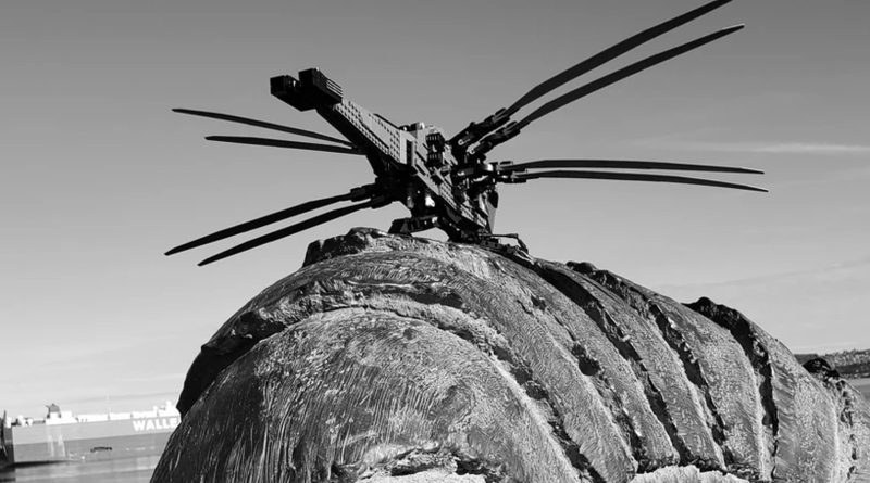 You can pose the LEGO Dune set on a real sandworm