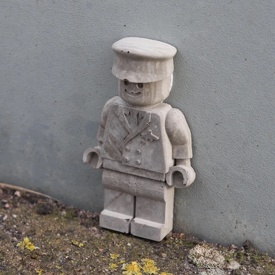 Concrete LEGO minifigures dotted all over Aberdeen