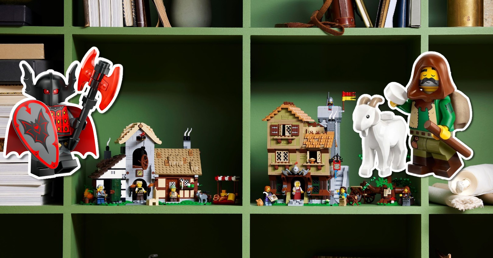 Expand LEGO 10332 Medieval Town Square with 71045 Series 25 with ease