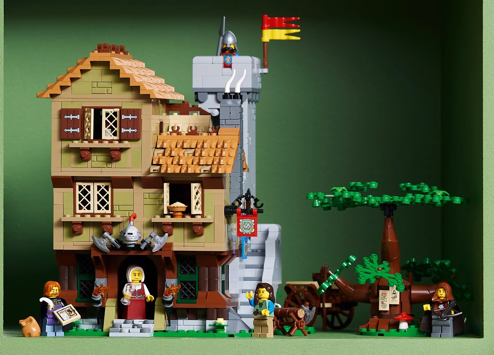 LEGO Icons 10332 Medieval Town Square visual tour and gallery