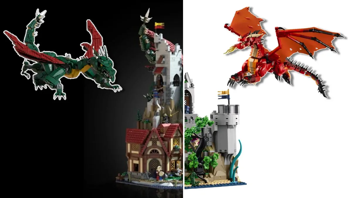 Des Dragons Rouges Impressionnants