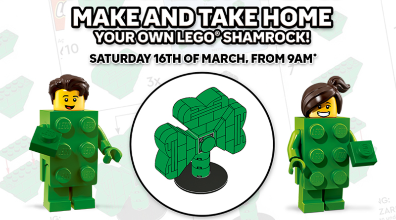 Free LEGO Shamrock event celebrates St. Patrick’s Day