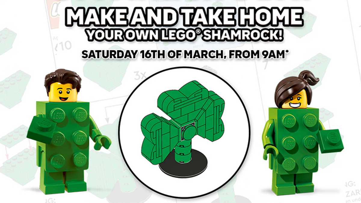 Free LEGO Shamrock event celebrates St. Patrick’s Day