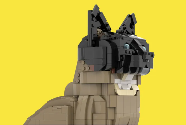 Comparing LEGO Ideas 21349 Tuxedo Cat to the original