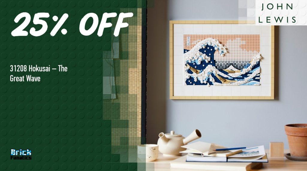 LEGO Art Hokusai The Great Wave discounted at John Lewis