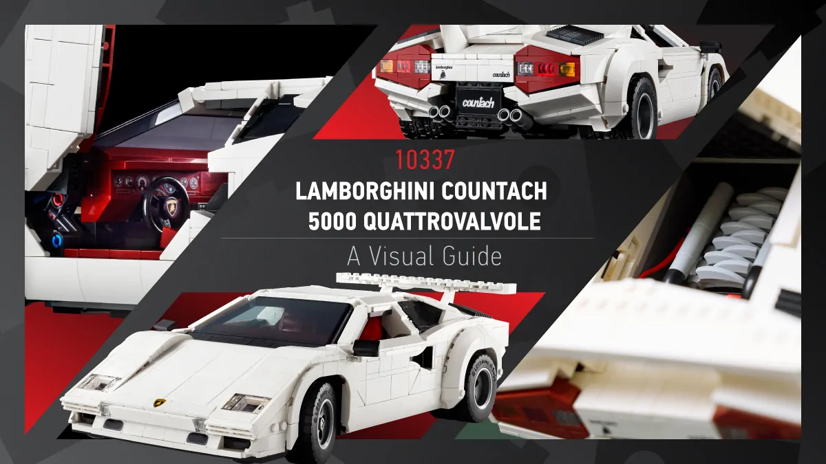 LEGO Icons 10337 Lamborghini Countach 5000 Quattrovalvole visual tour