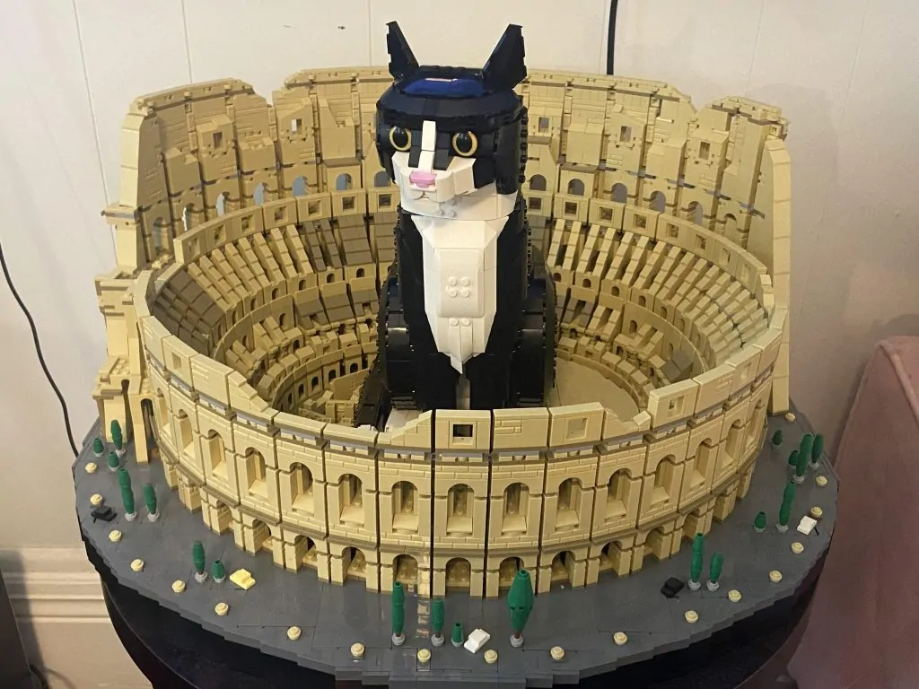 The perfect display for LEGO Ideas 21349 Tuxedo Cat is simple but expensive