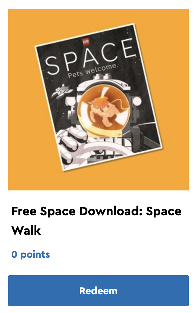 Free LEGO space posters, now available for LEGO Insiders