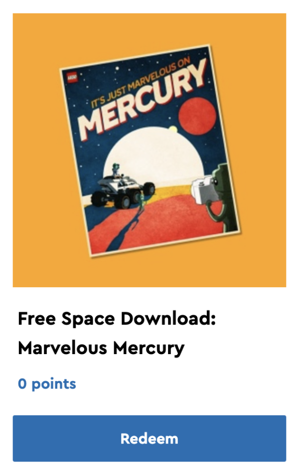Free LEGO space posters, now available for LEGO Insiders