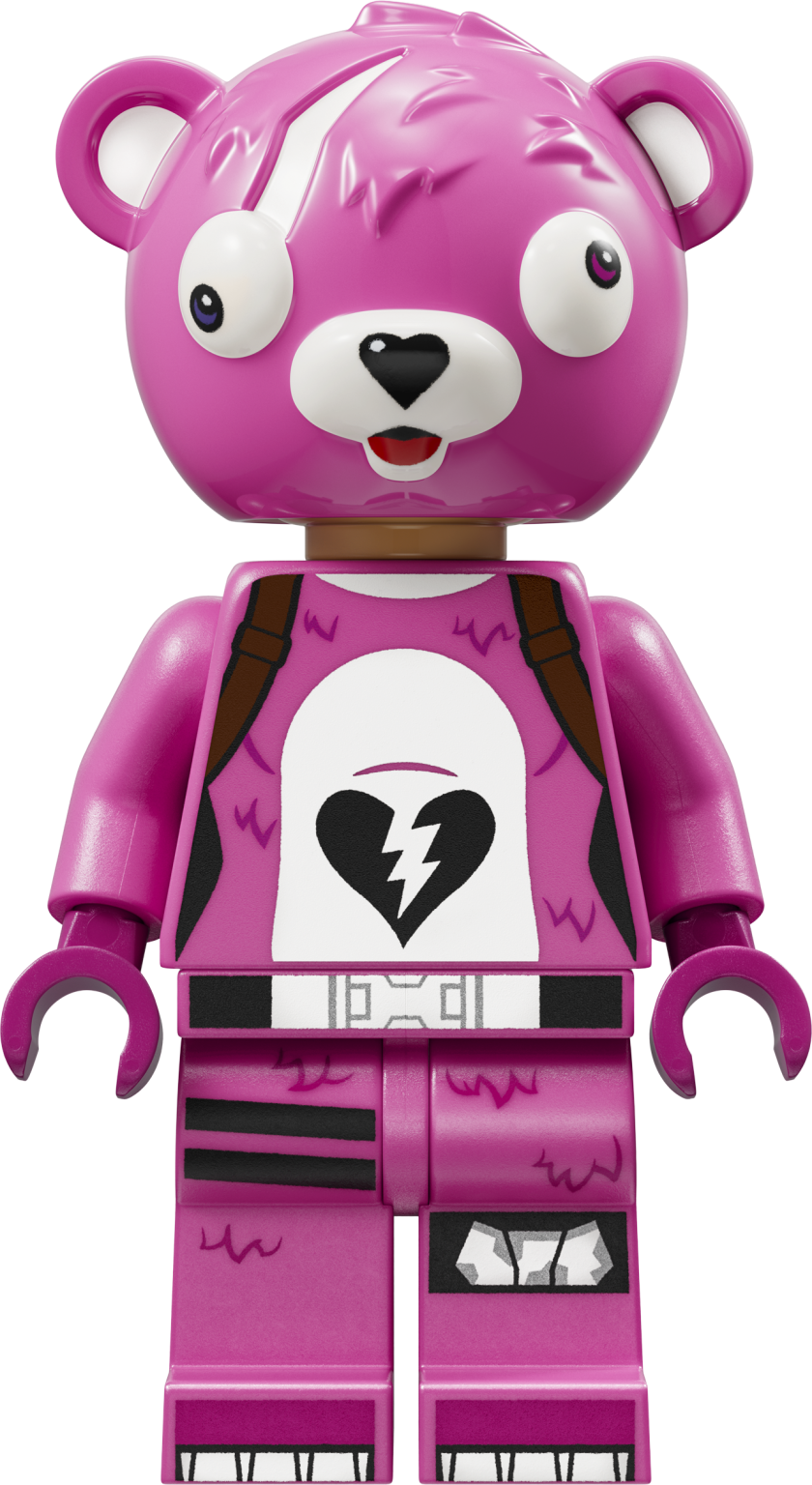 Who are the minifigures in LEGO Fortnite 77073 Battle Bus?