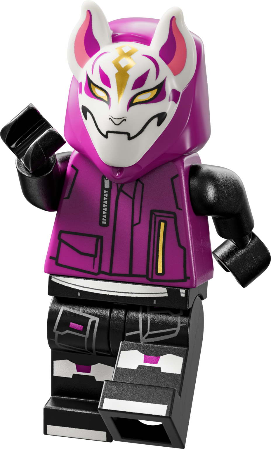 Who are the minifigures in LEGO Fortnite 77073 Battle Bus?