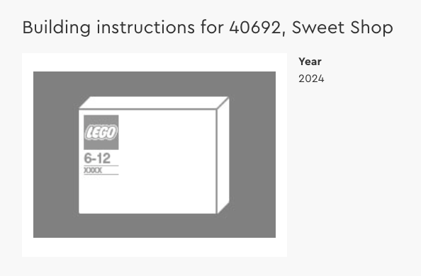 LEGO 40692 Sweet Shop gift-with-purchase confirmed