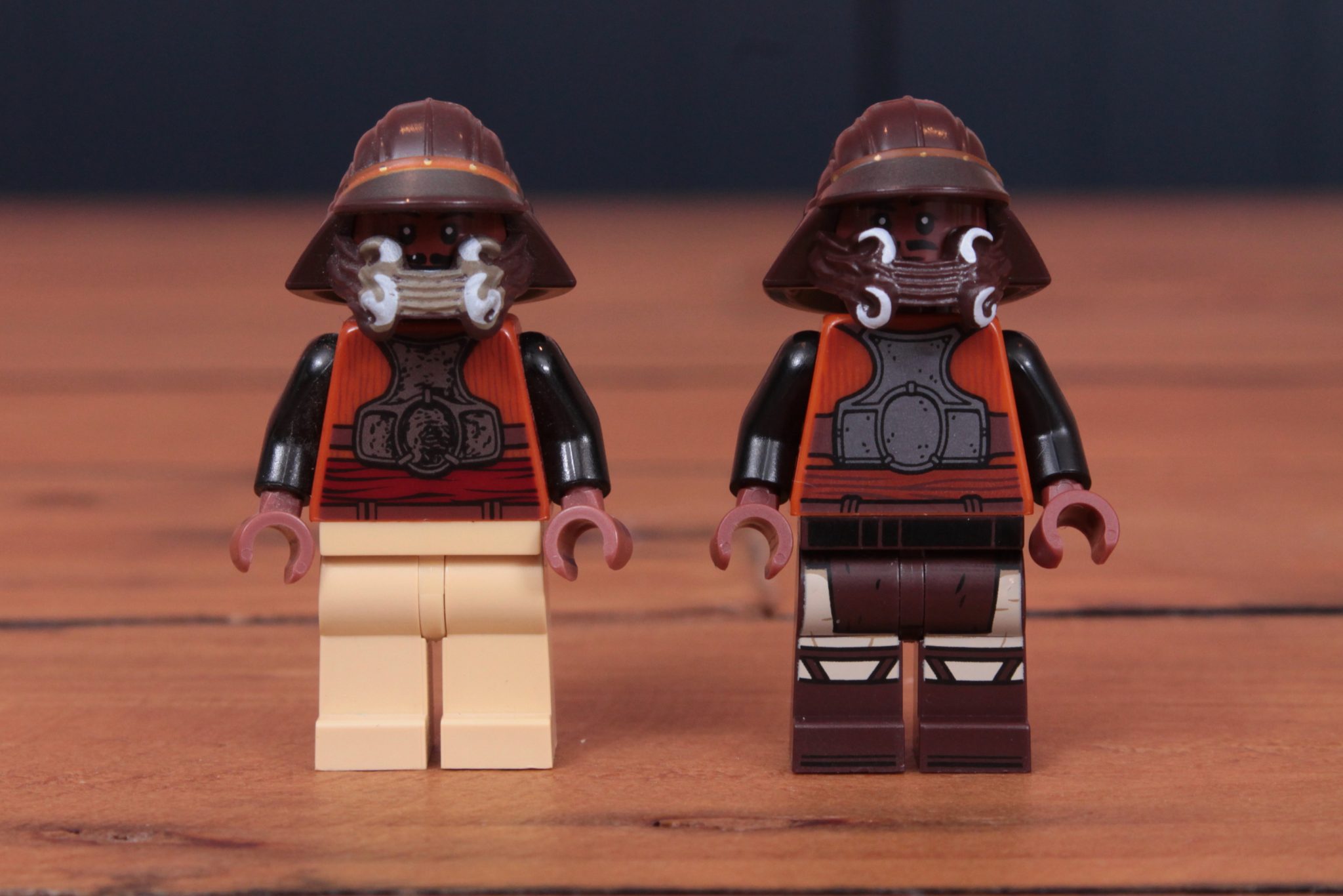 LEGO Star Wars 75396 Desert Skiff minifigures: old vs. new