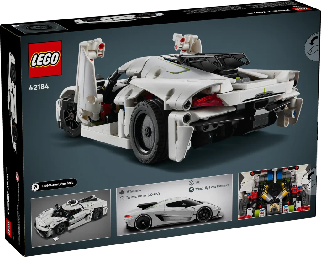 LEGO Technic 42184 Koenigsegg Jesko Absolut White revealed
