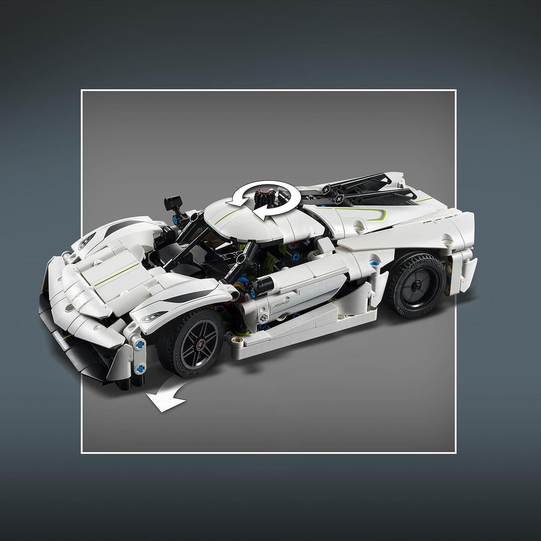 First look at LEGO Technic 42184 Koenigsegg Jesko in white