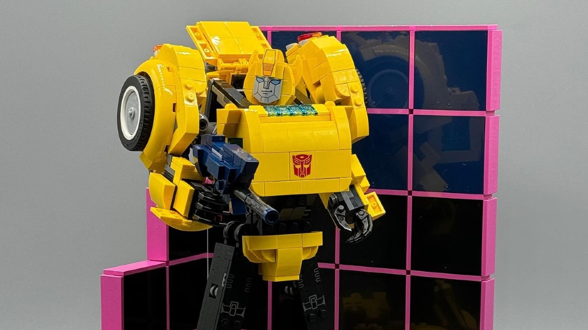 Build a backdrop for LEGO Transformers 10338 Bumblebee