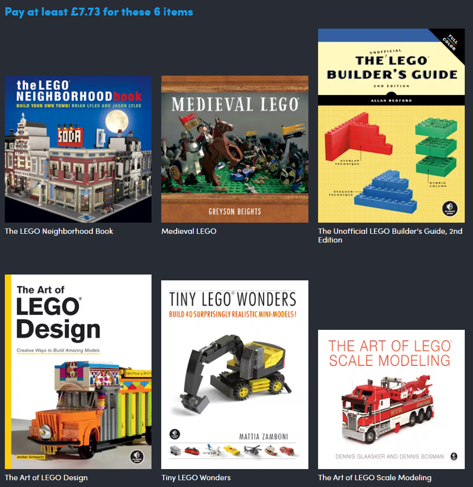 Grab up to 20 LEGO books and support charity with Humble Bundle