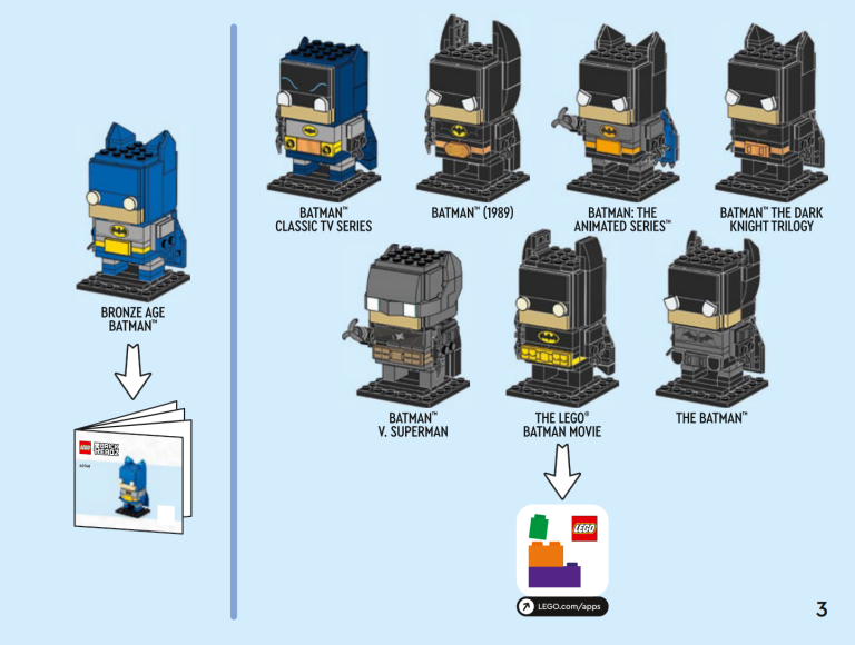 LEGO BrickHeadz 40748 Batman 8in1 Figure PDF instructions