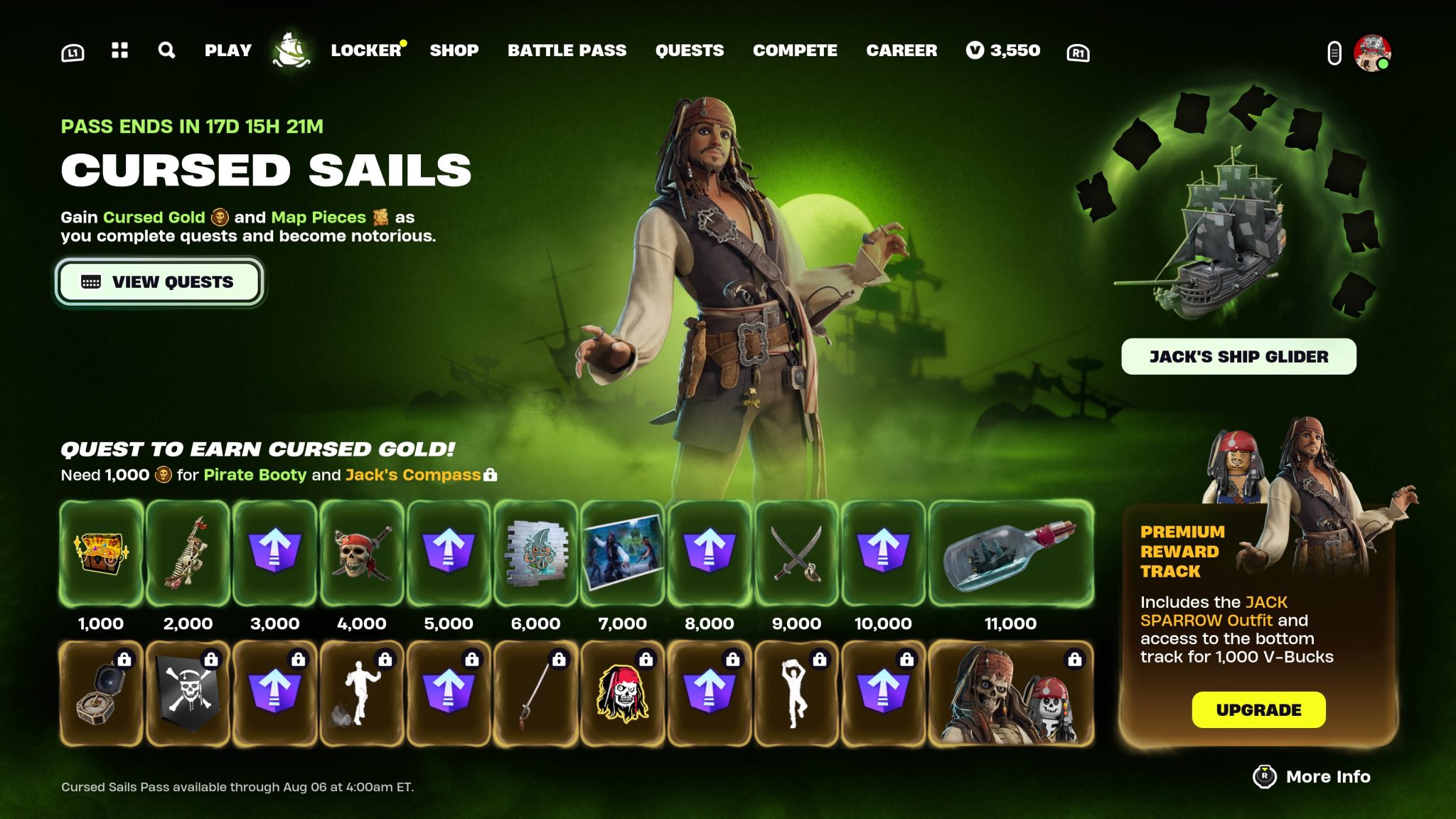 LEGO Pirates of the Caribbean sails into LEGO Fortnite