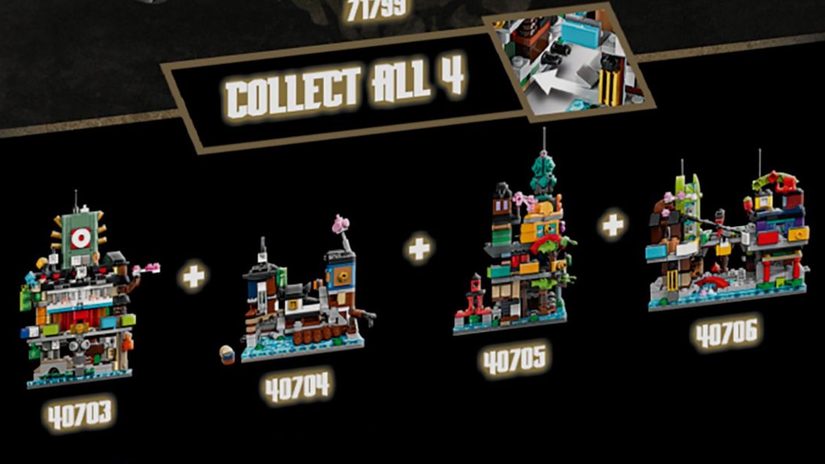 Ontdek de vier Micro LEGO NINJAGO City verbonden ensembles