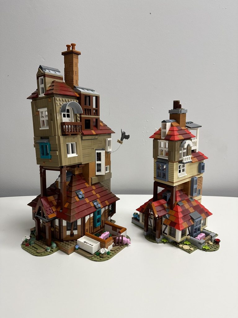 See both LEGO Harry Potter Burrows in direct comparison
