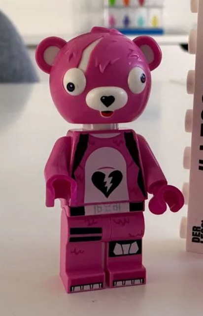 Comparing the first officially released LEGO Fortnite minifigure