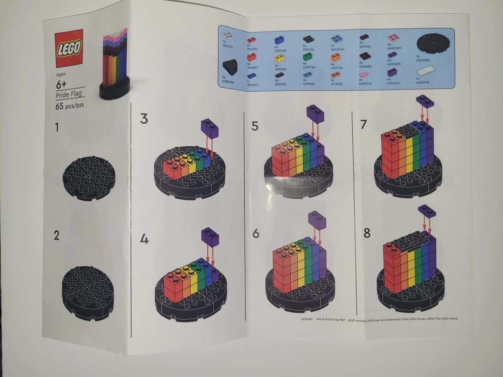 Manchester Pride attendee shares the build for free LEGO Pride flag