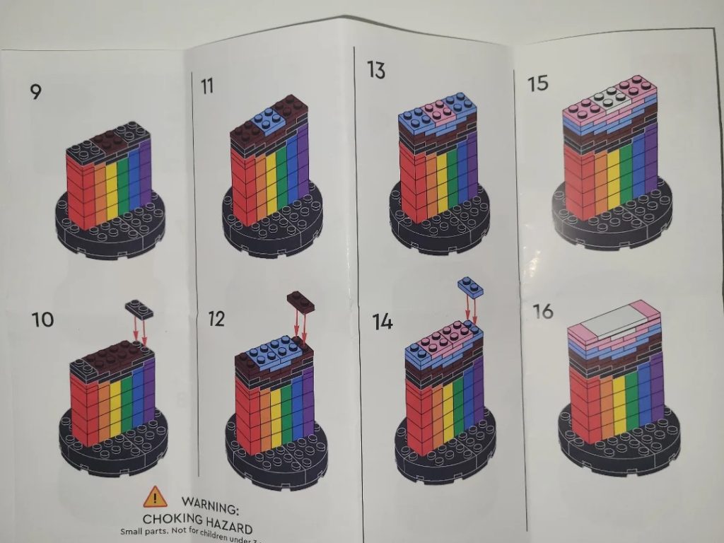 Manchester Pride attendee shares the build for free LEGO Pride flag