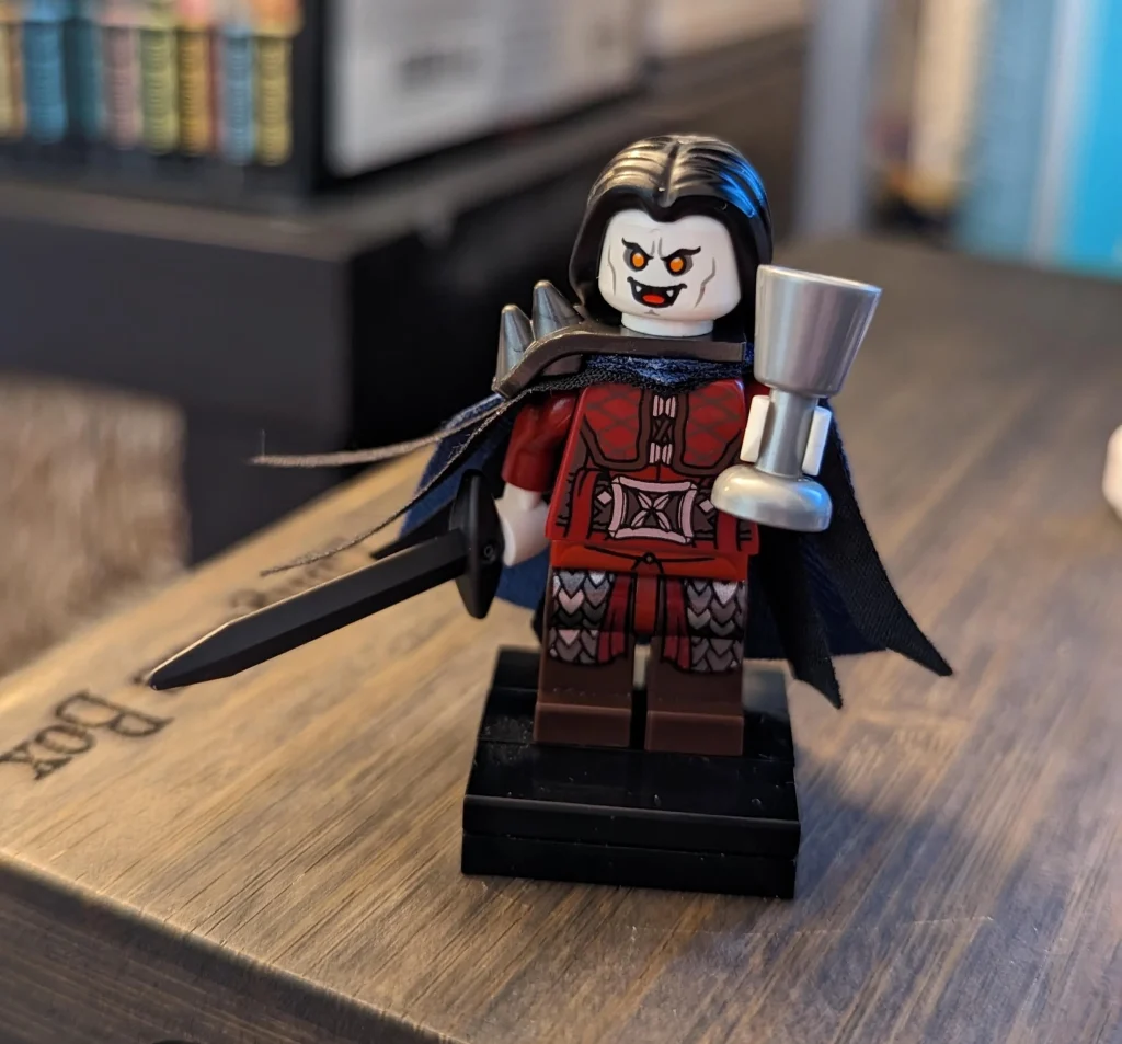 LEGO Dungeons & Dragons minifigures, before and after