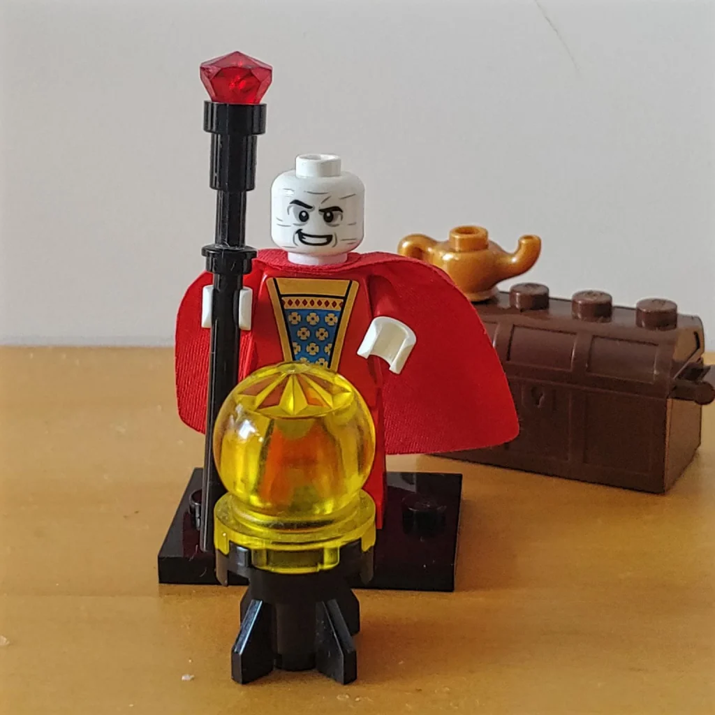 LEGO Dungeons & Dragons minifigures, before and after