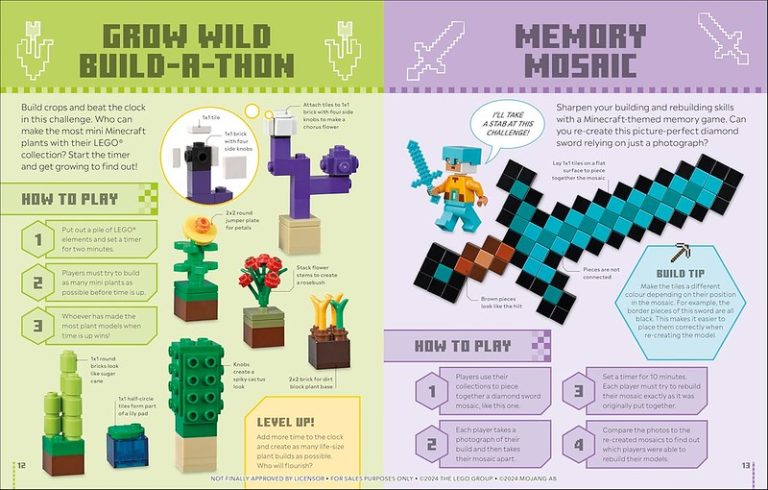Official LEGO Minecraft Games Book launching in 2025