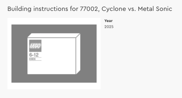 LEGO Sonic the Hedgehog Cyclone vs. Metal Sonic confirmed