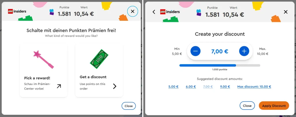 LEGO is testing an easier way to use Insiders points online
