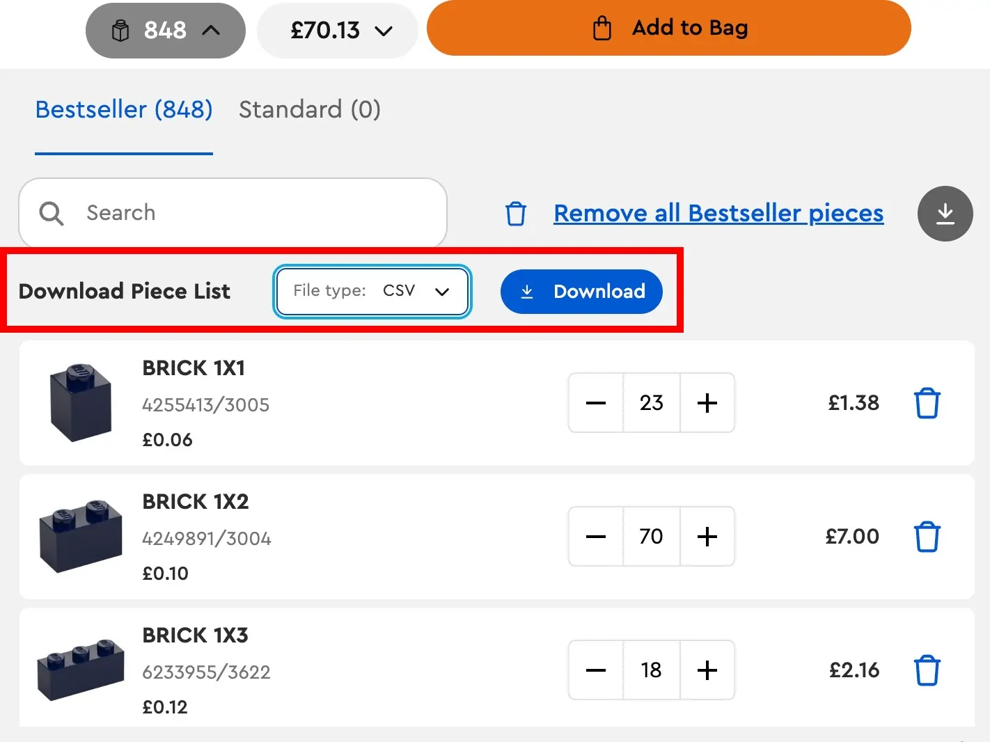 LEGO Pick a Brick launches new feature to make orders easier