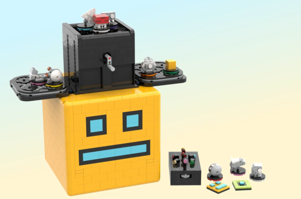 LEGO Geometry Dash model remixes Super Mario set design
