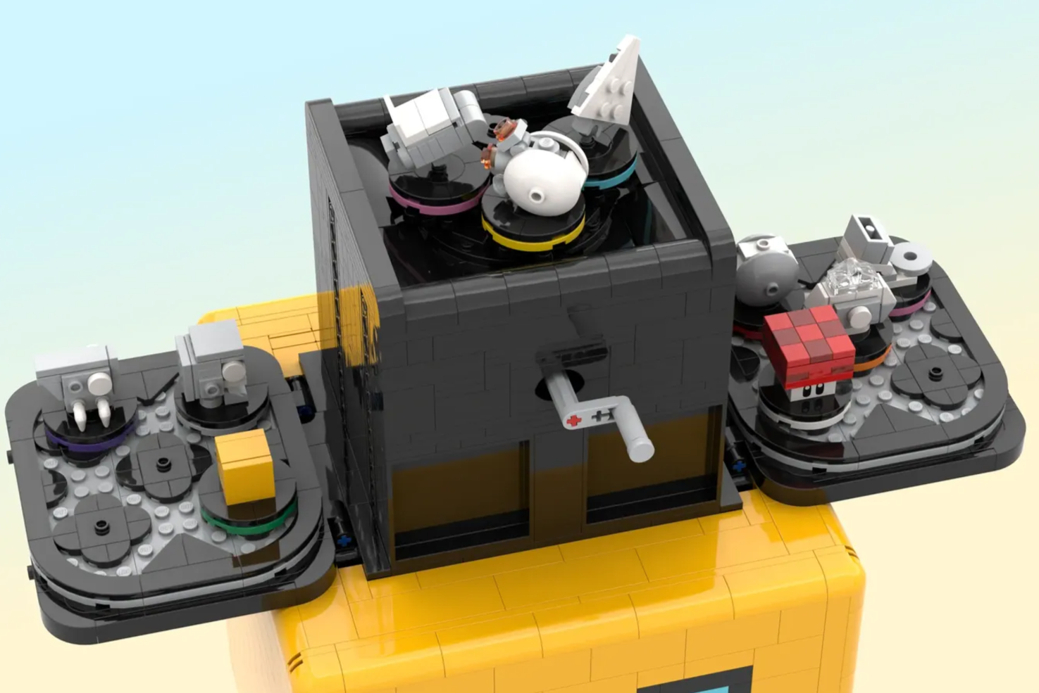 LEGO Geometry Dash model remixes Super Mario set design