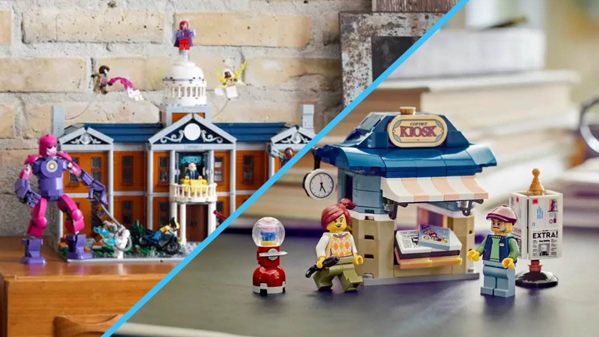 Le kiosque LEGO Corner est lié à deux LEGO Marvel modulaires