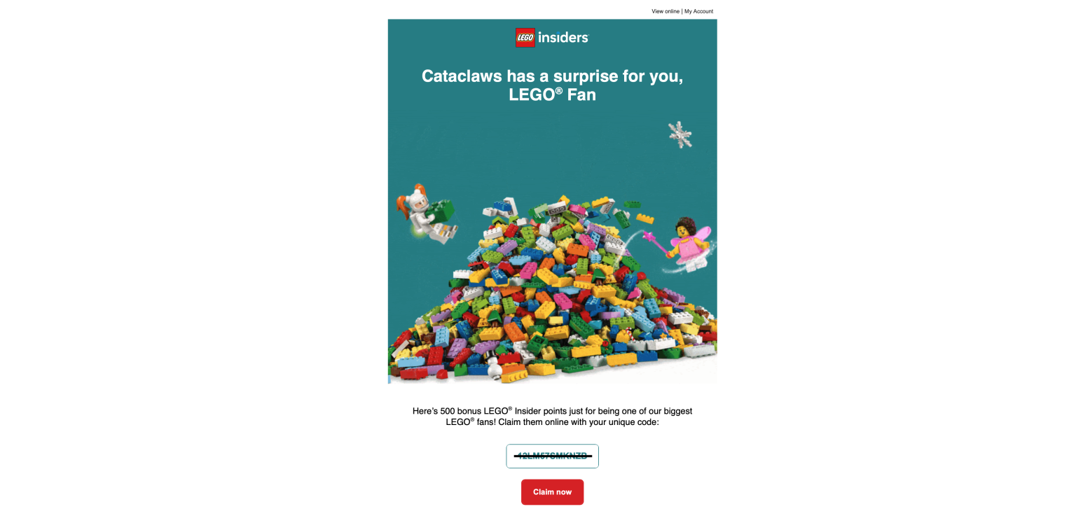 PSA: Check your inbox for free LEGO Insiders points