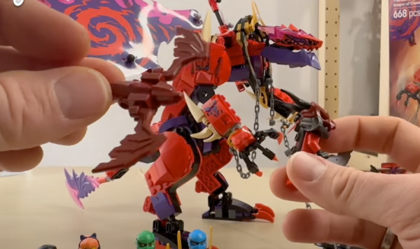 First look at LEGO NINJAGO Thunderfang Dragon in hand