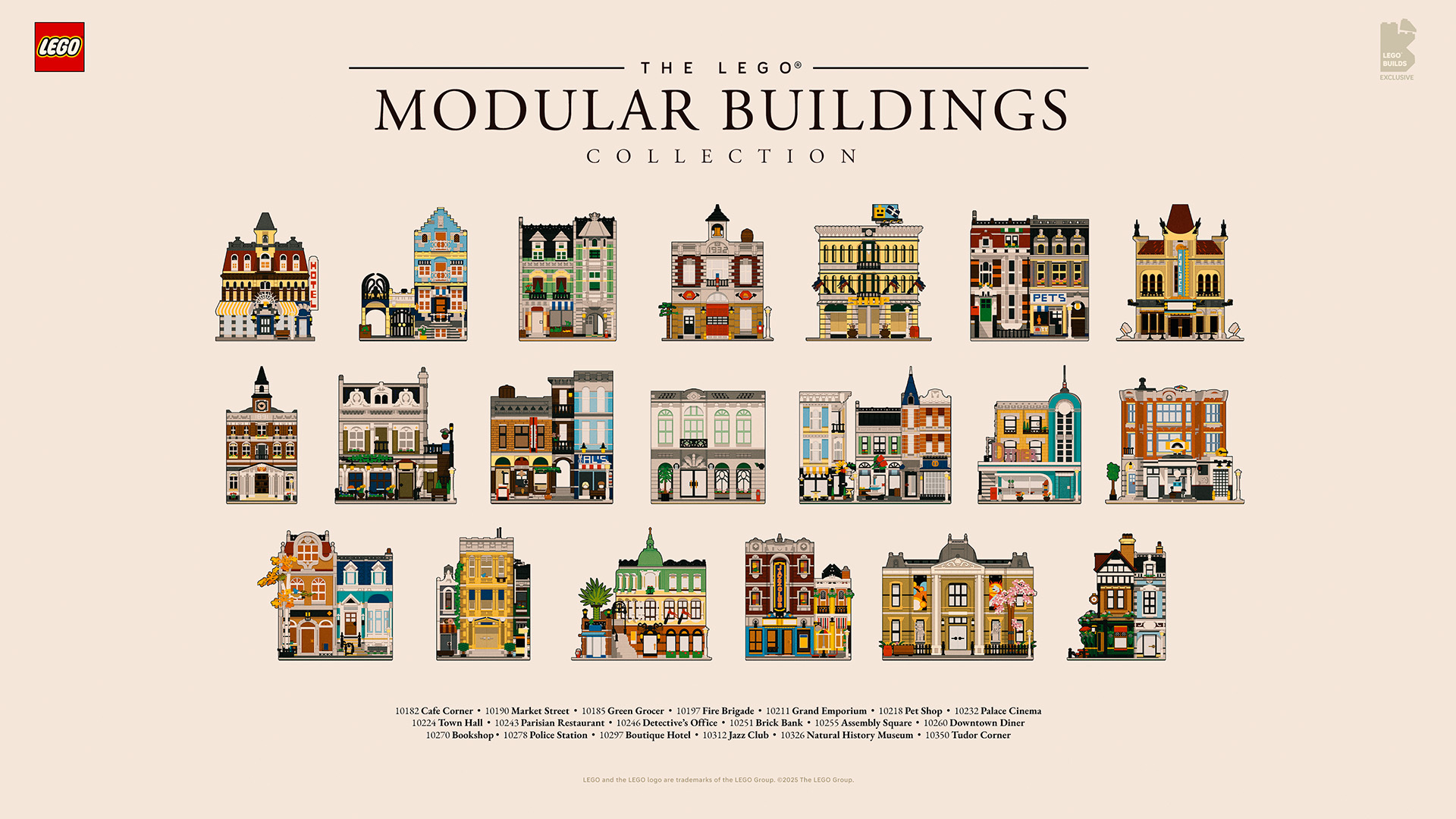 Free LEGO modular building anniversary poster gets one wrong