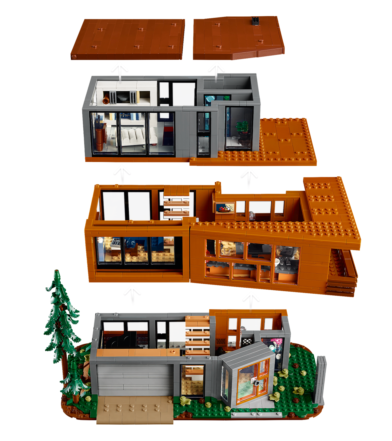 There's a modern LEGO mansion for everyone now