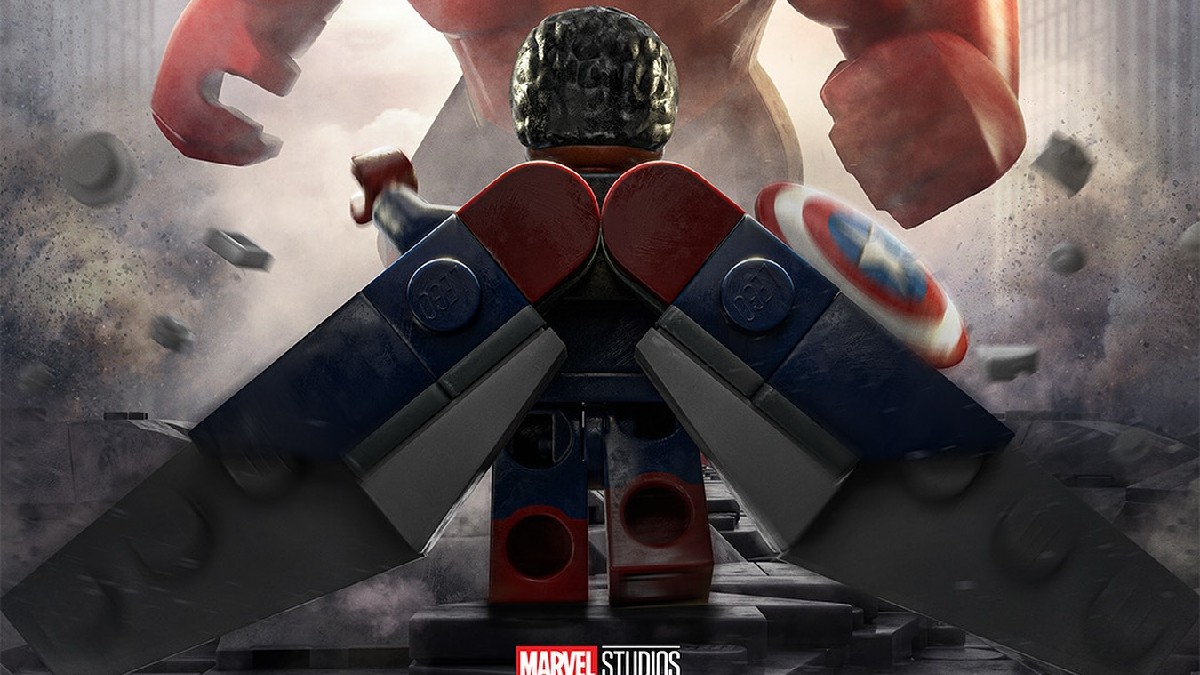 LEGO Marvel poster upgrades Captain America minifiguur - Oozo.nl