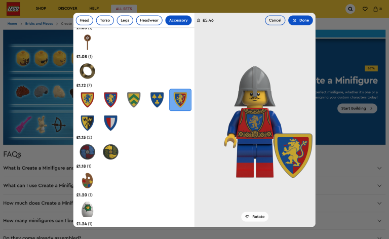LEGO Create a Minifigure beta now available in the UK