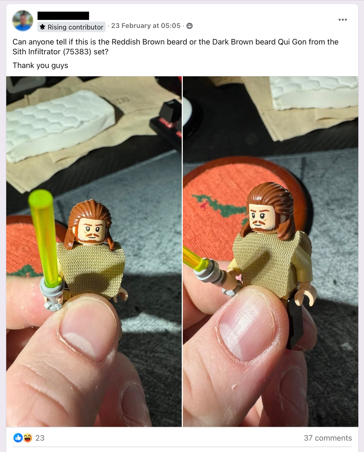 Qui-Gon Jinn’s reddish-brown beard: a LEGO Star Wars story
