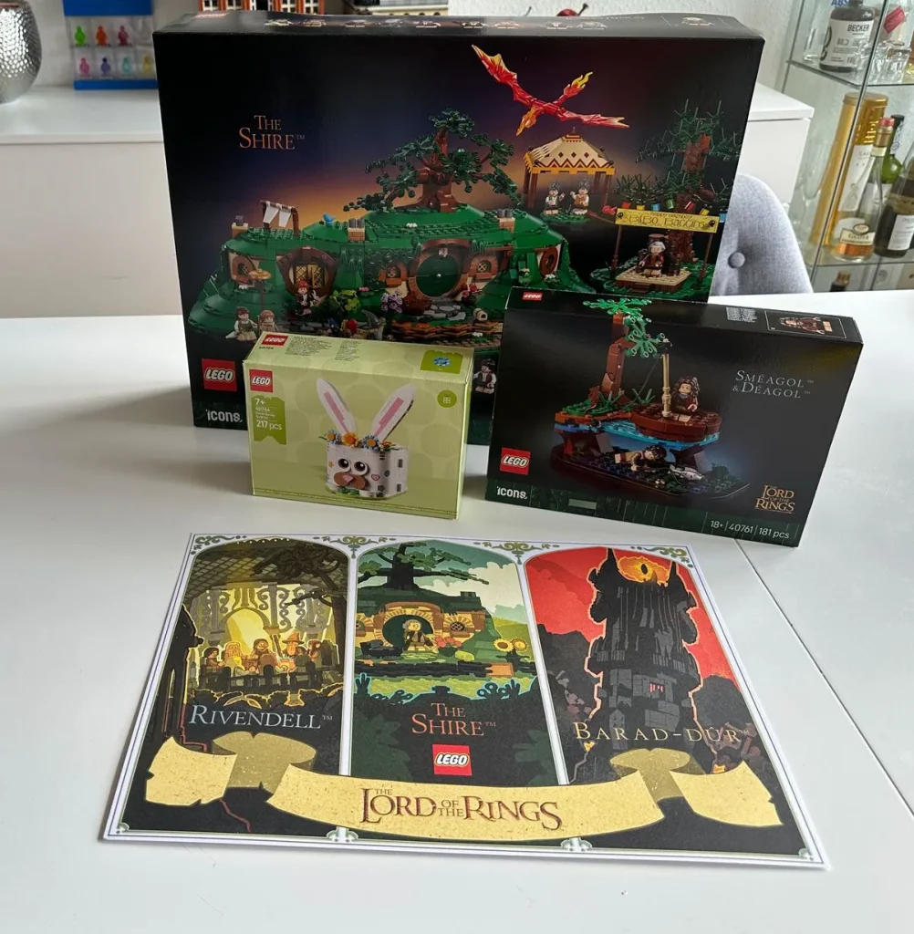 Free LEGO The Lord of the Rings poster with some Shire sets