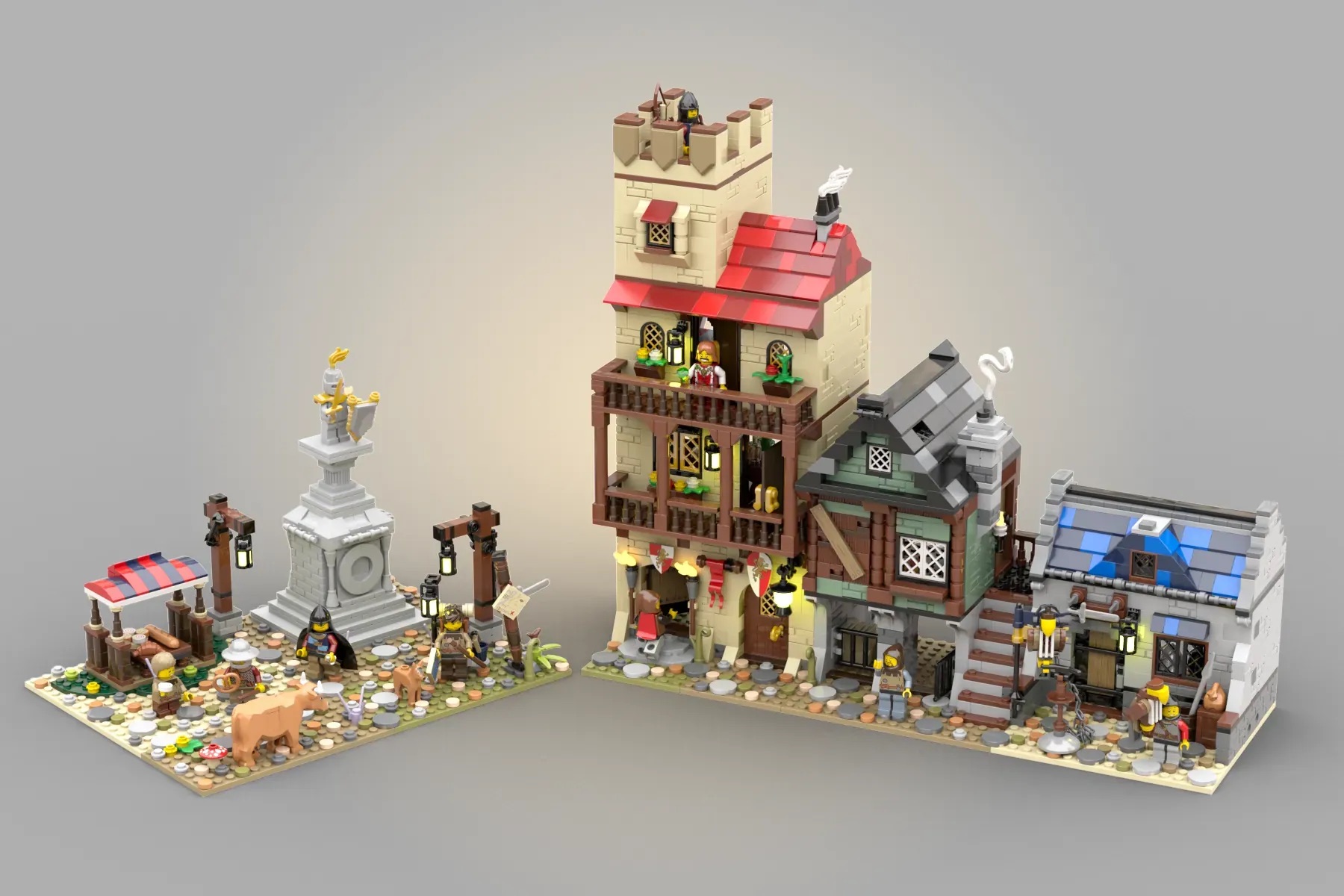 LEGO Ideas La comunidad vota a favor de una aldea medieval modular